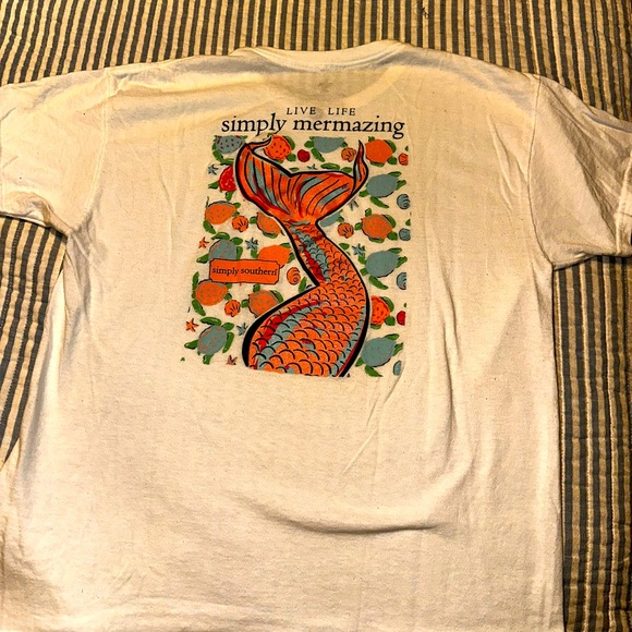 Simply Southern | Shirts & Tops | Simply Southern Girls Mermaid Theme T ...